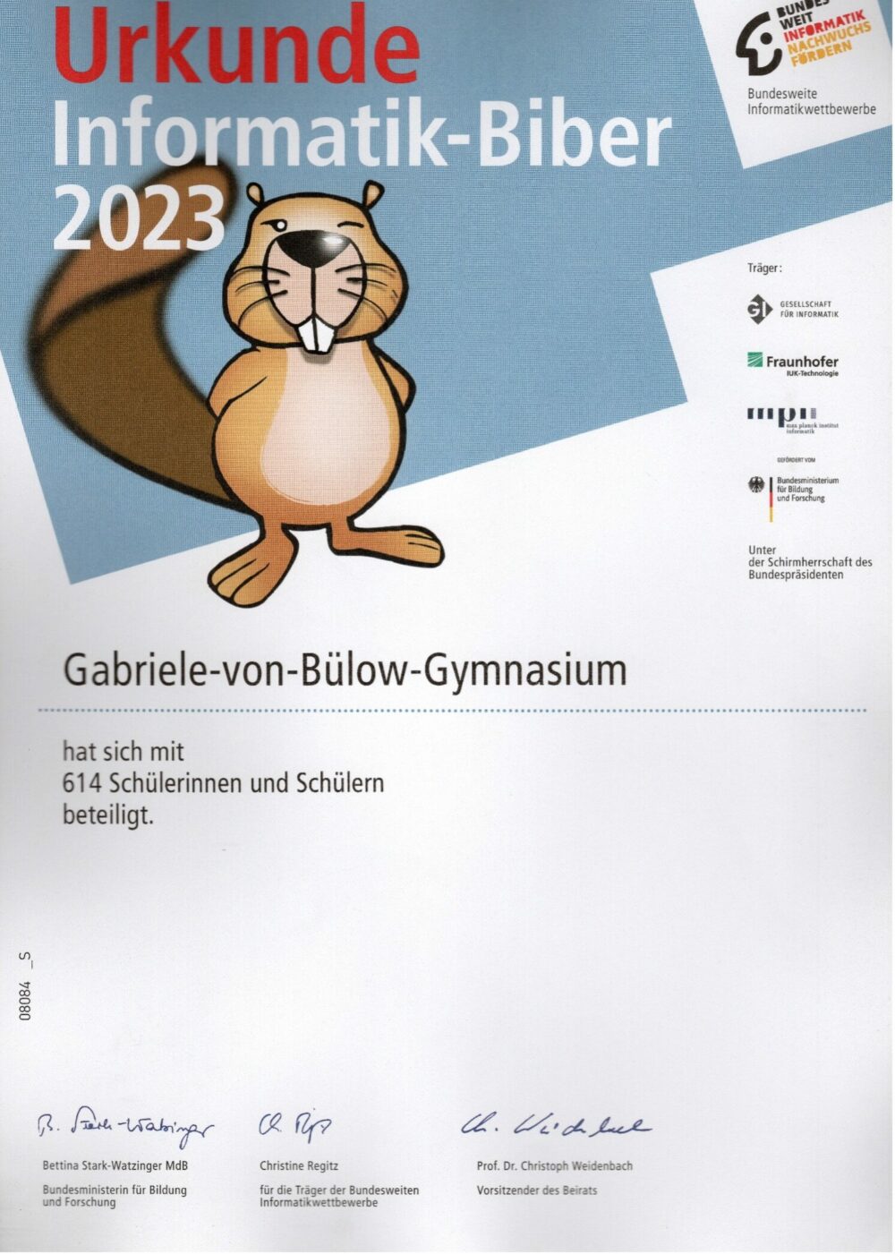 Informatik-Wettbewerb: Teilnahmerekord und sechs 1. Preise / Gabriele ...